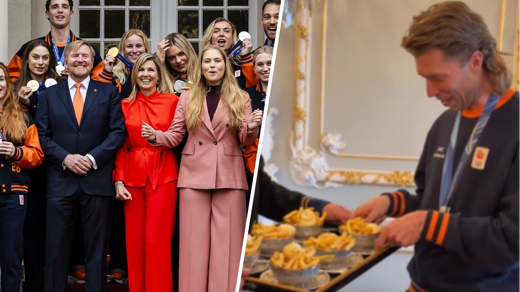 Medaillewinnaars krijgen patat van de koning: 'Regelen we eventjes'